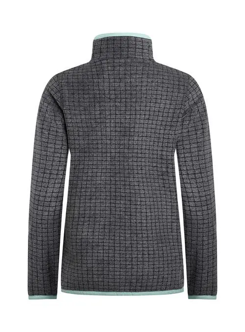 WEIRD FISH Tilly 1/4 Zip Grid Fleece - Navy