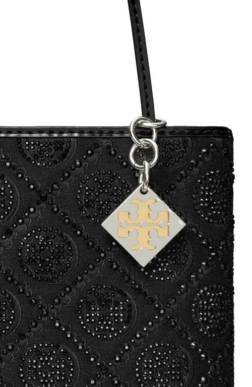 Tory Burch T Monogram Hotfix Embellished Top Handle Bag