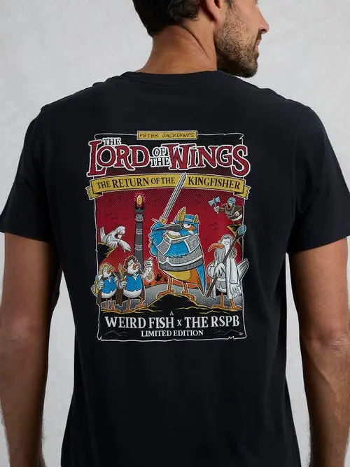 WEIRD FISH The Lord Of The Wings Rspb Artist Tee - Black