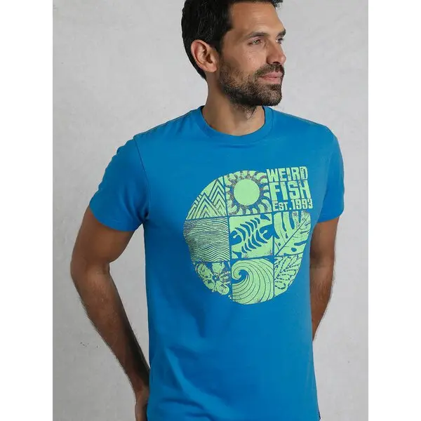 WEIRD FISH Summer Sector Graphic T-shirt - Lagoon Blue