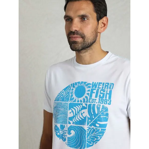 WEIRD FISH Summer Sector Graphic T-shirt - White