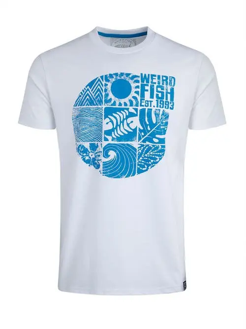 WEIRD FISH Summer Sector Graphic T-shirt - White