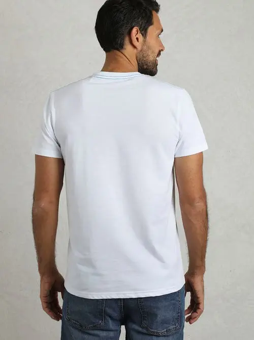 WEIRD FISH Summer Sector Graphic T-shirt - White