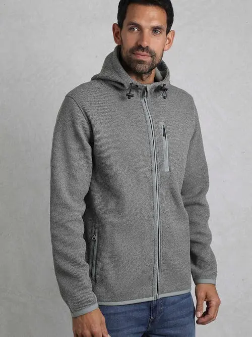 WEIRD FISH Lockie Full Zip Bonded Fleece Hoodie