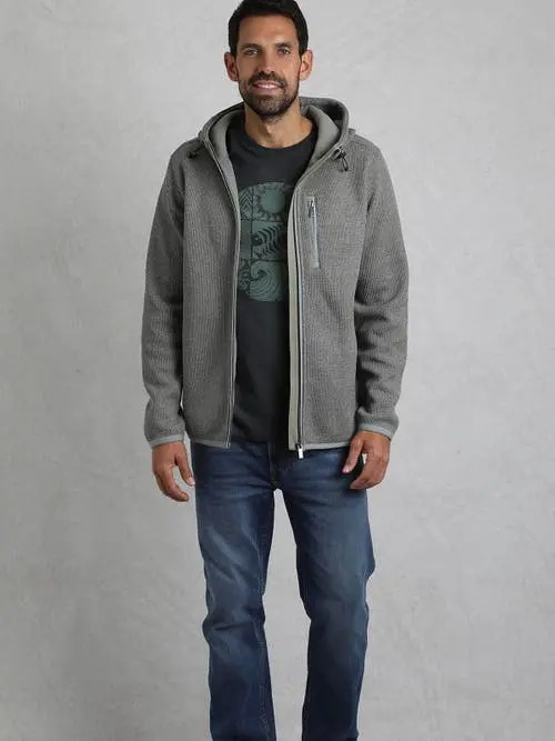 WEIRD FISH Lockie Full Zip Bonded Fleece Hoodie