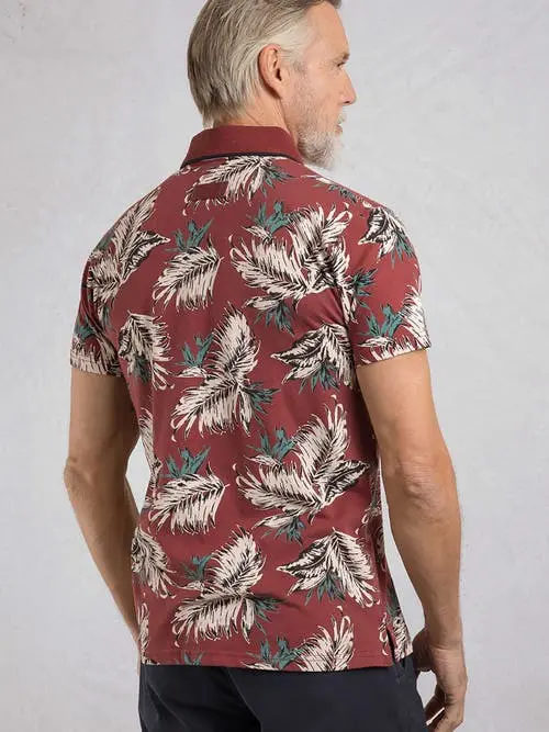 WEIRD FISH Sarat Printed Polo - Paprika