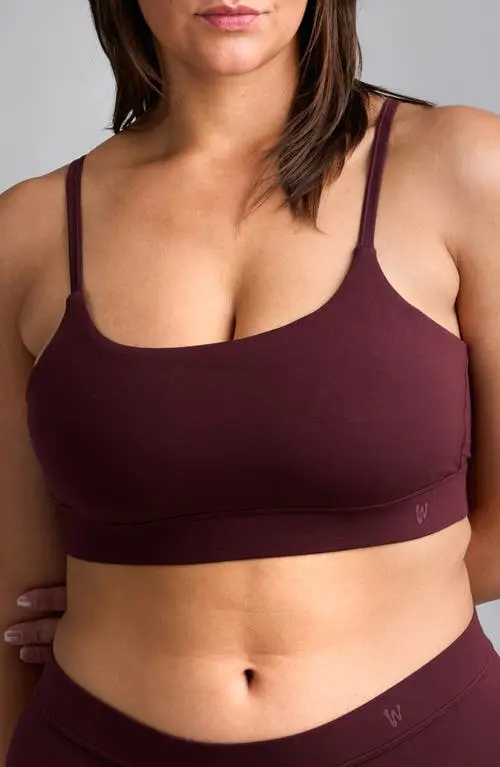 WOXER Luxe Icon Stretch Modal Adjustable Bralette - Chocolate Cherry