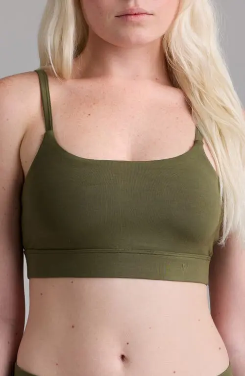 WOXER Luxe Icon Stretch Modal Adjustable Bralette - Olive