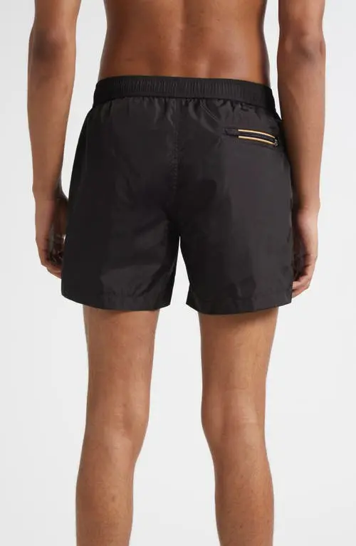 Moncler Logo Patch Swim Trunks