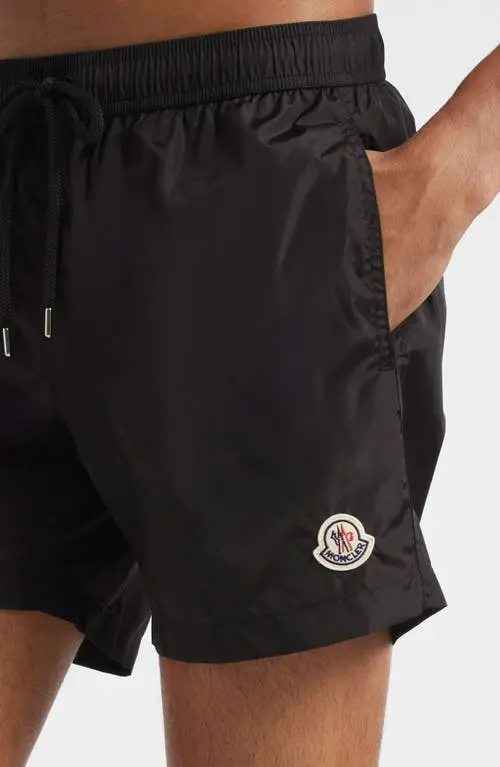 Moncler Logo Patch Swim Trunks