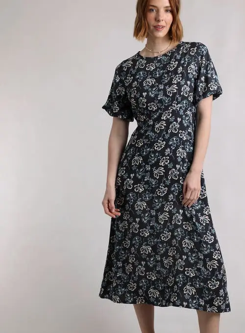 WEIRD FISH Everly Printed Midi Dress