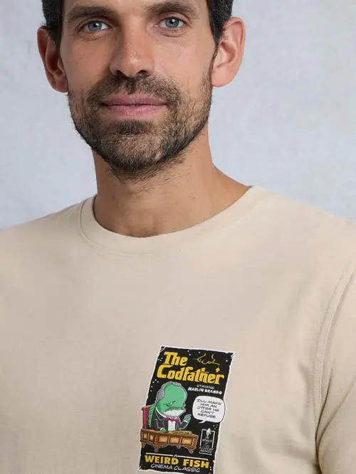 WEIRD FISH Codfather Heritage Wash Artist T-shirt - String