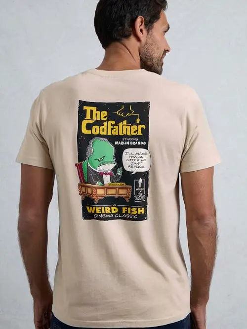 WEIRD FISH Codfather Heritage Wash Artist T-shirt - String