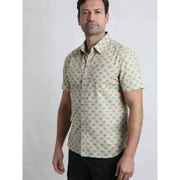 WEIRD FISH Faraway Printed Shirt - Caramel