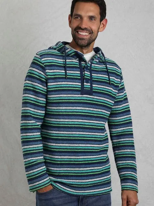 WEIRD FISH Striped Slouchy Fit Hoodie
