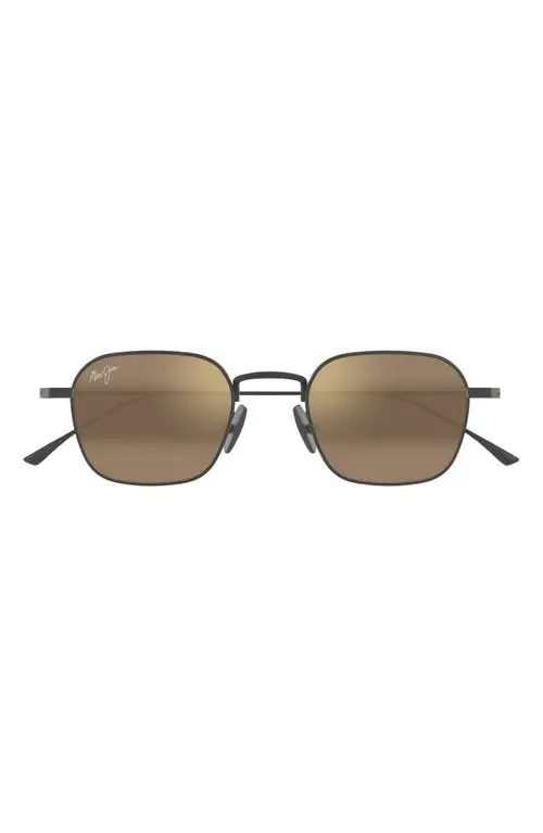 Maui Jim Mekala Classic 48mm Polarized Square Sunglasses - Dark Silver