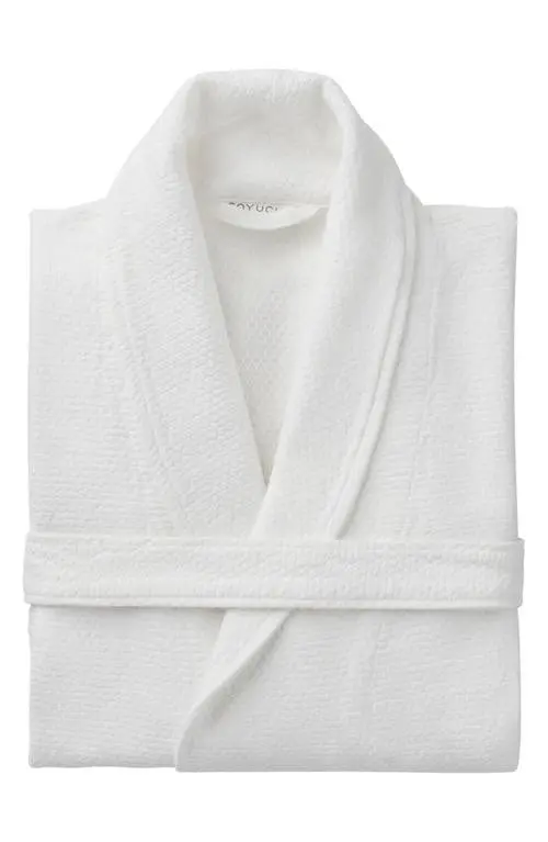 COYUCHI Adriatic Organic Cotton Robe - Alpine White