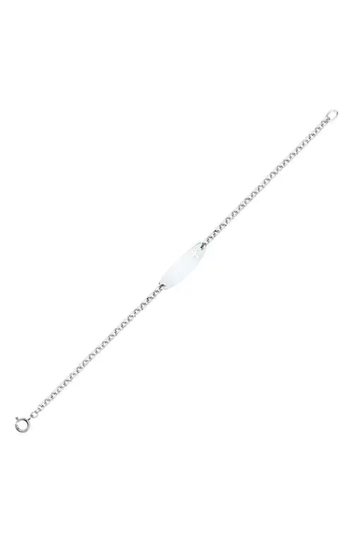 MIGNONETTE Cutout Identity Tag Sterling Silver Bracelet - Silver/cross
