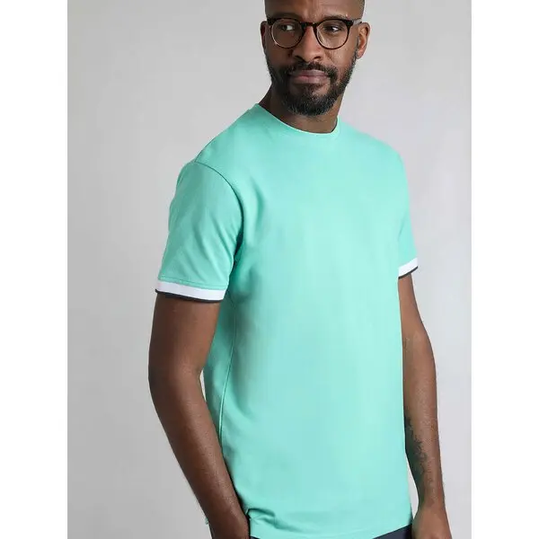 WEIRD FISH Danville Pique T-shirt - Aqua Marine