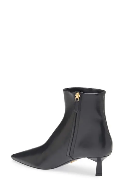 Prada Pointed Toe Kitten Heel Bootie