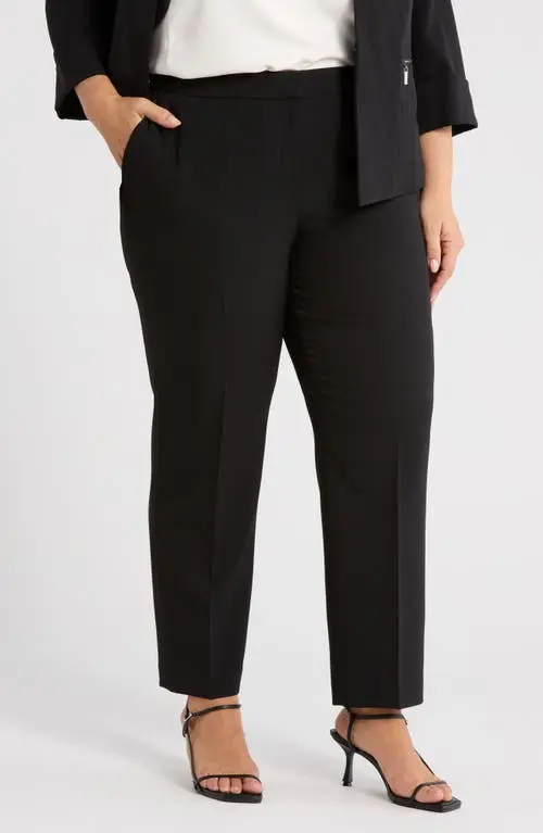 KASPER Elastic Back Trousers - Black