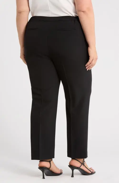 KASPER Elastic Back Trousers - Black