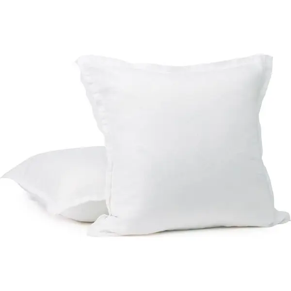 COYUCHI Organic Linen Accent Pillow - Alpine White