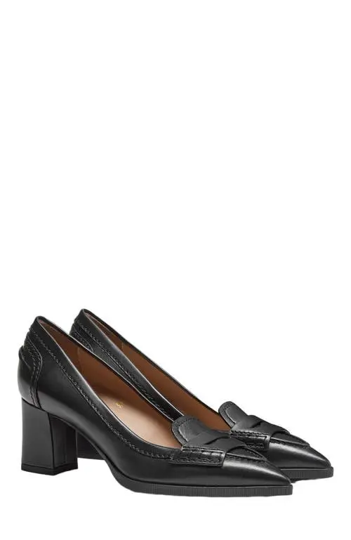 Santoni Leather Mid-heel Pumps
