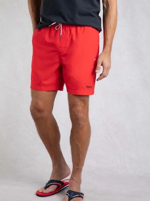 WEIRD FISH Banning Swim Short - Retro Red