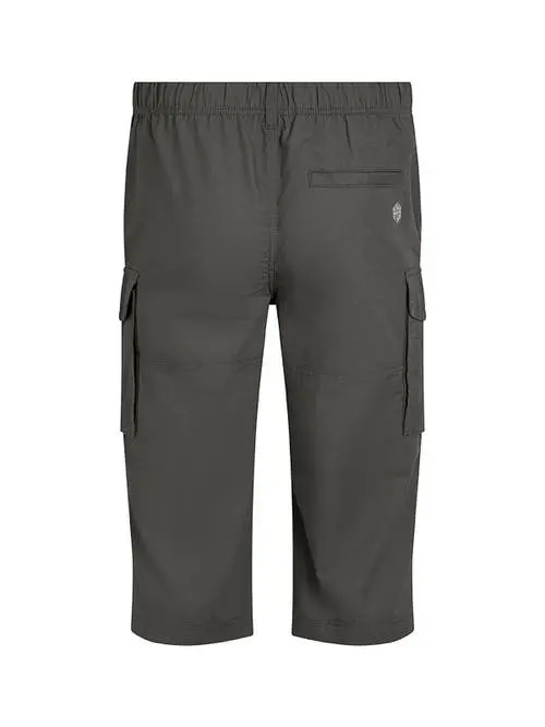 WEIRD FISH Summersville 3/4 Length Cargo Trousers - Dark Grey
