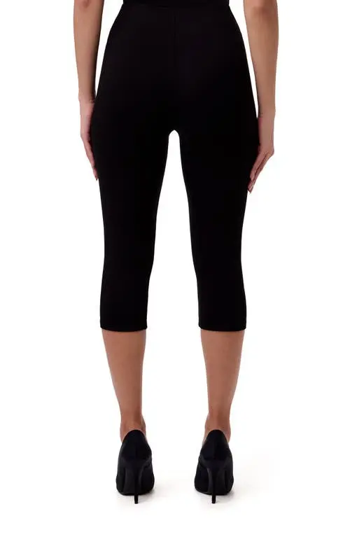 Naked Wardrobe Smooth Sculpt Crop Leggings - Black