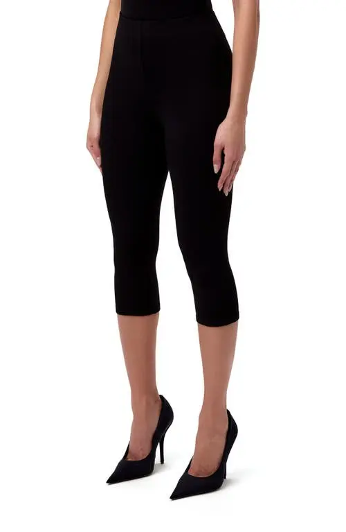 Naked Wardrobe Smooth Sculpt Crop Leggings - Black