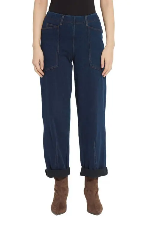 Lyssé Penelope Curved Cuff Jeans - Indigo