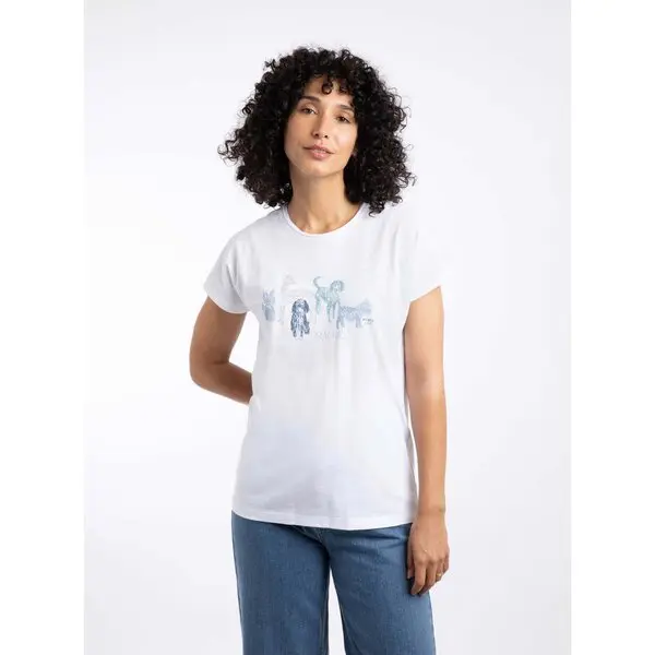 WEIRD FISH Walkies" Slub T-shirt - White