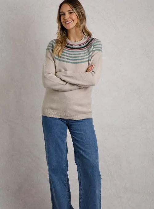 WEIRD FISH Sinatra Patterned Knit Sweater