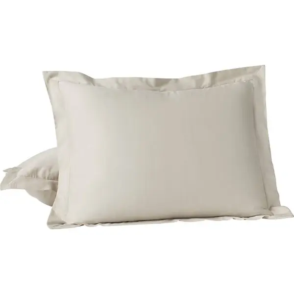 COYUCHI Cloud Soft Organic Cotton Sateen Sham - Stone