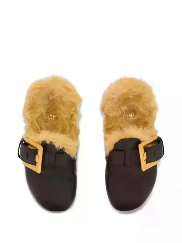Balmain Faux-fur Mules