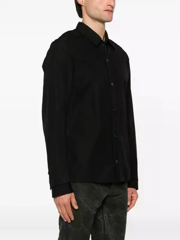 LAYER ZERO Button-detail Long-sleeve Shirt
