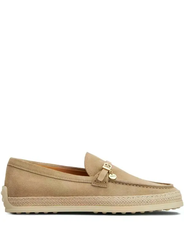 TOD'S Suede Loafers - Neutrals