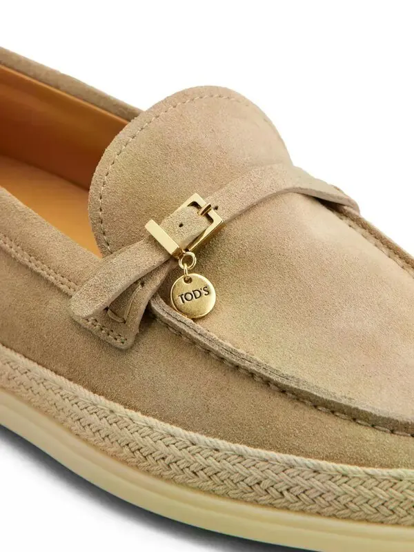TOD'S Suede Loafers - Neutrals