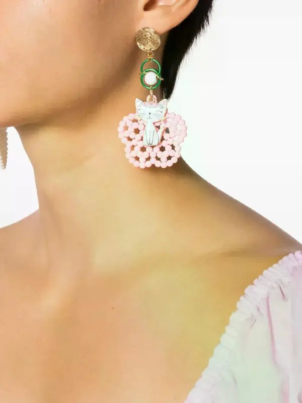 AMIR SLAMA Charm-appliqué Drop Earrings