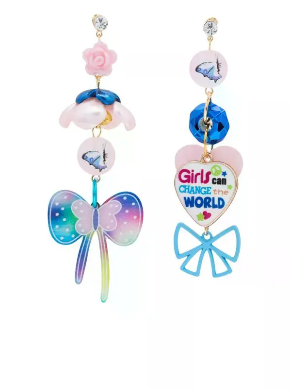 AMIR SLAMA Bow-motif Drop Earrings - Multicolour