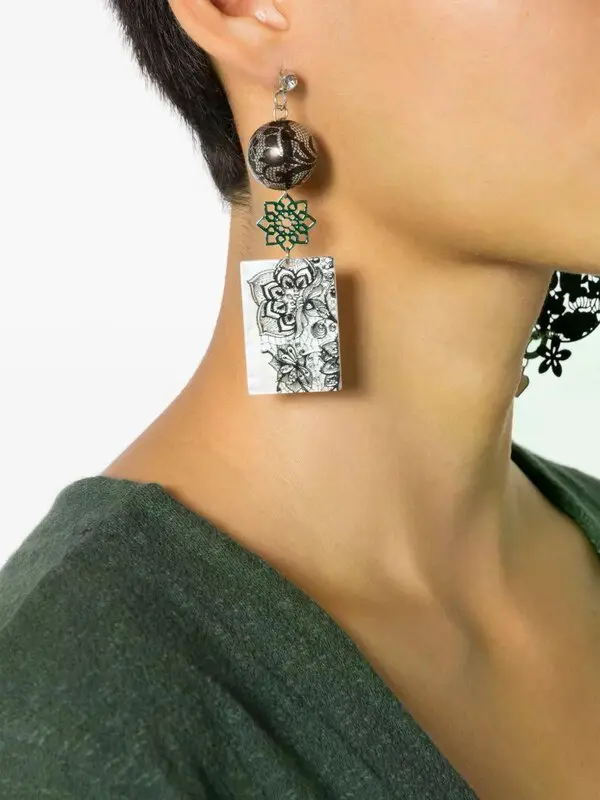 AMIR SLAMA Charm-appliqué Drop Earrings
