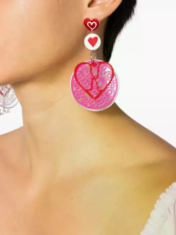 AMIR SLAMA Heart Motif Drop Earrings