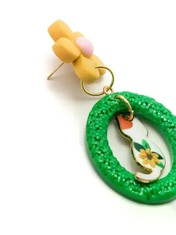 AMIR SLAMA Cat-motif Drop Earrings