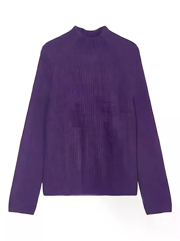 Marc O'polo Roll Neck Textured Sweater - Purple