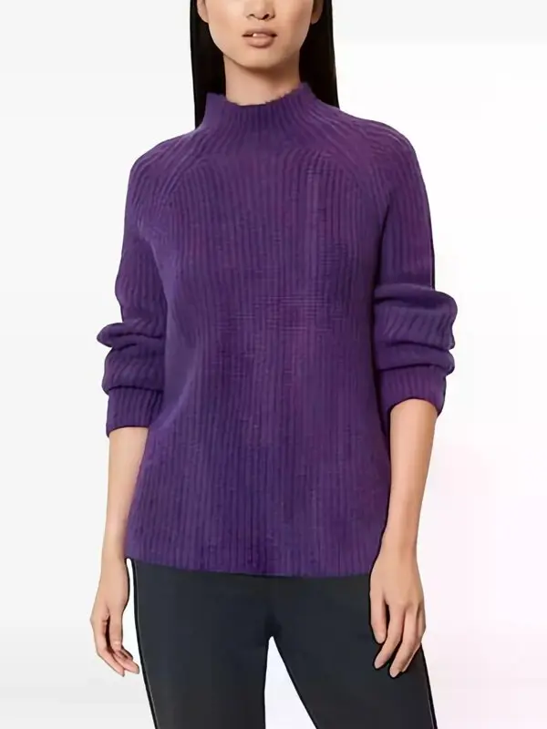 Marc O'polo Roll Neck Textured Sweater - Purple
