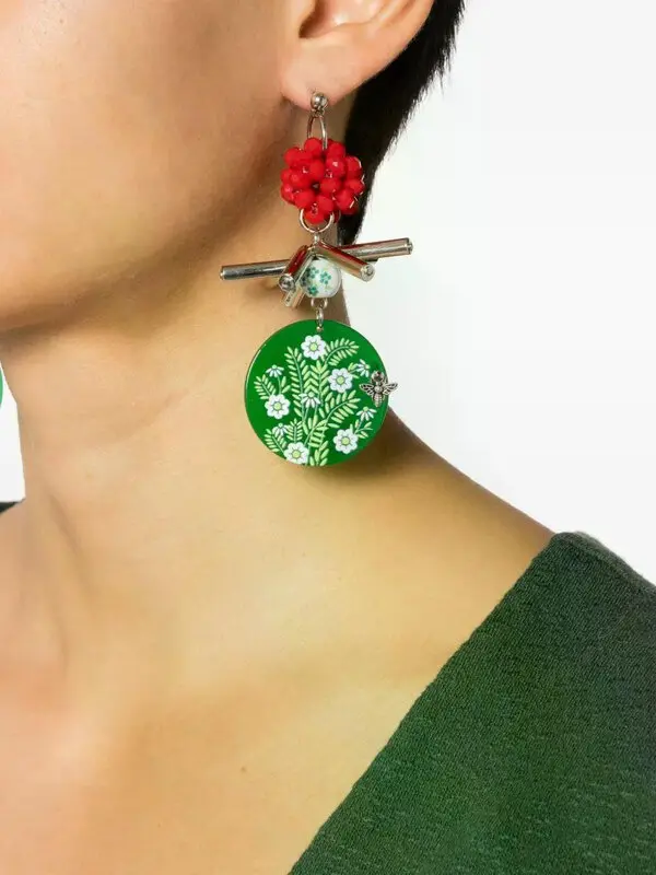 AMIR SLAMA Charm-appliqué Drop Earrings