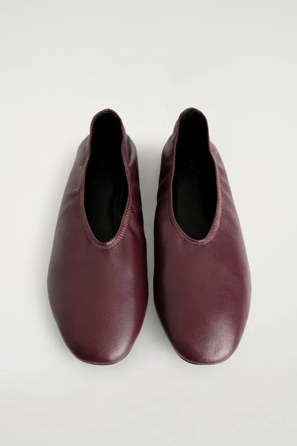 Cos Minimal Leather Ballet Flats