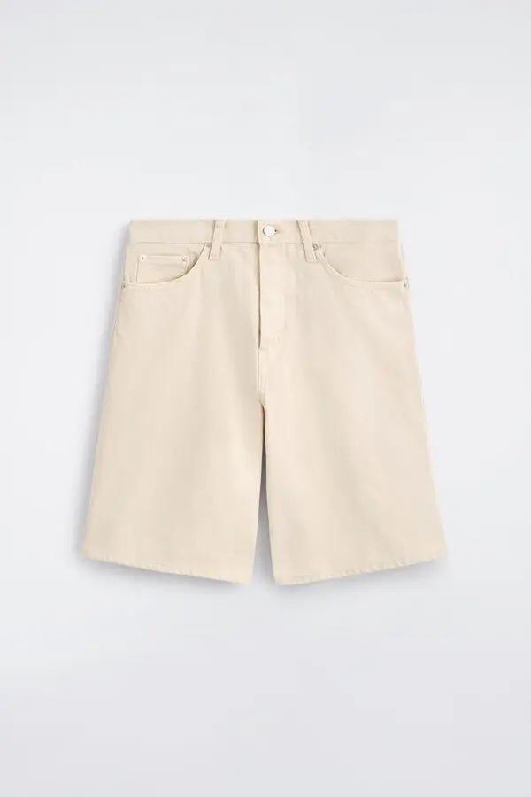 Cos Knee-length Denim Shorts - White